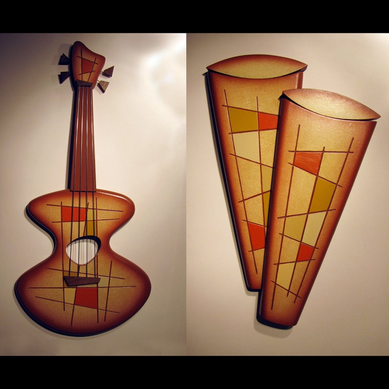 Mid Century Modern Mod "samba" Guitar and Conga Set - Etsy