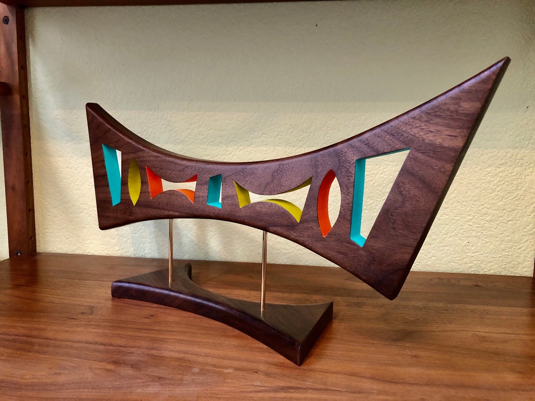 Mid Century tiki Bones Walnut - Etsy