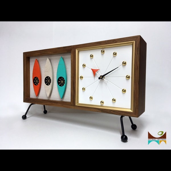 Mid Century Clock - Etsy