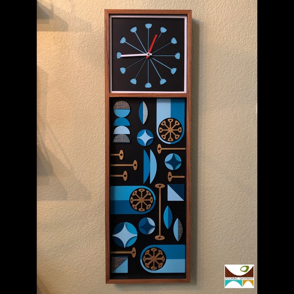 Mid Century Wall Clock - Etsy