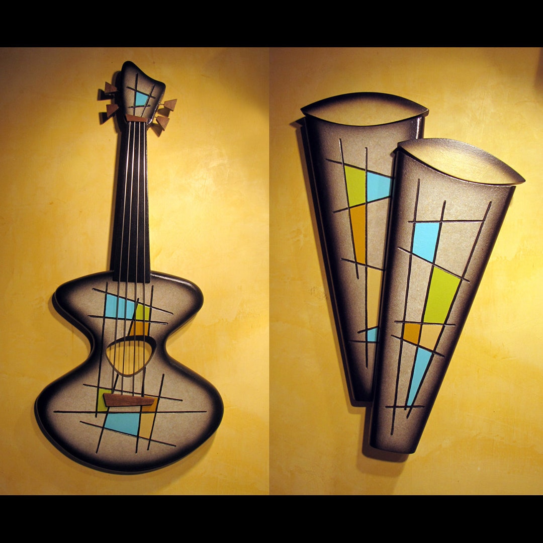 Mid Century Modern Mod samba Guitar and Conga Set - Etsy