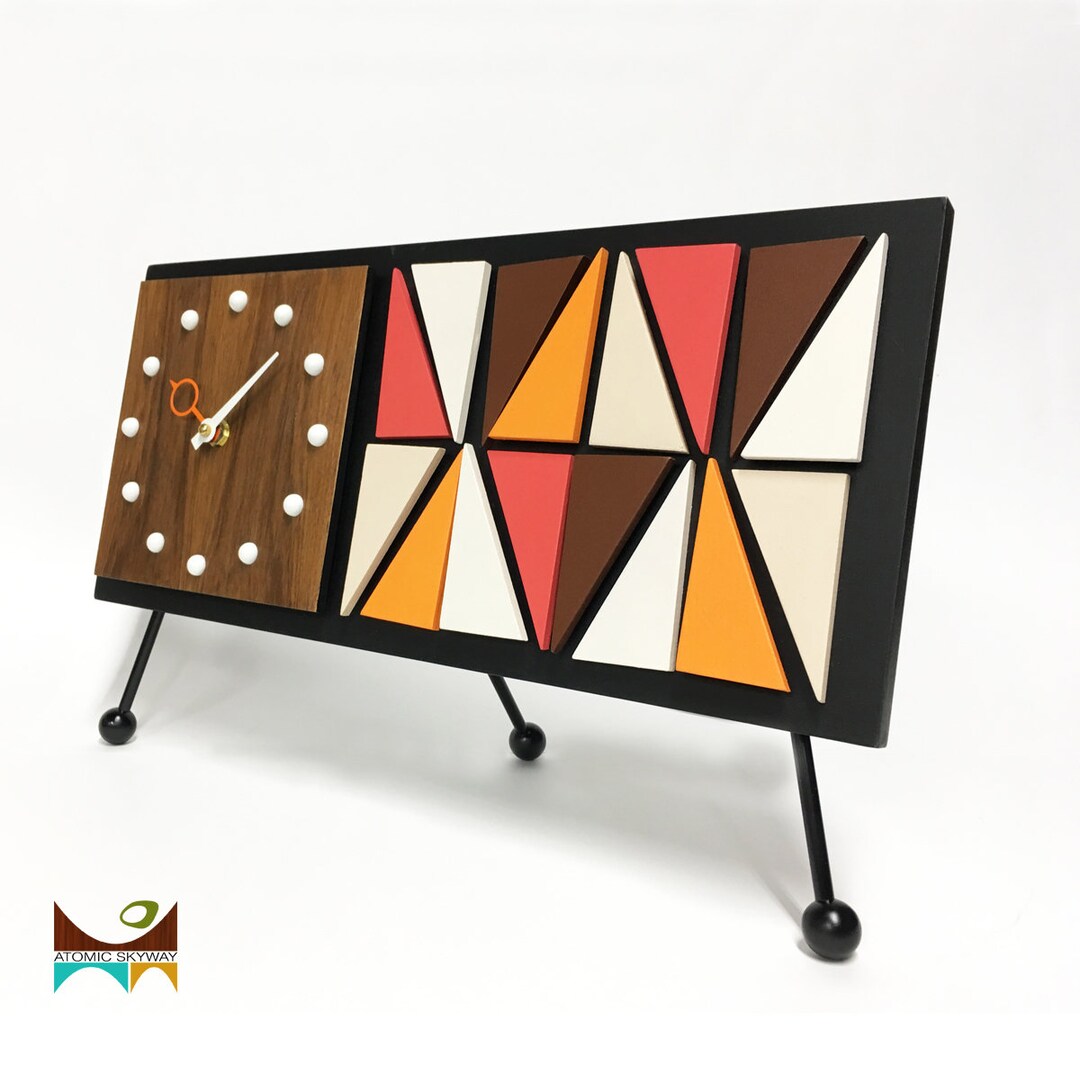 Mid Century Modern Mod Clock skylark - Etsy