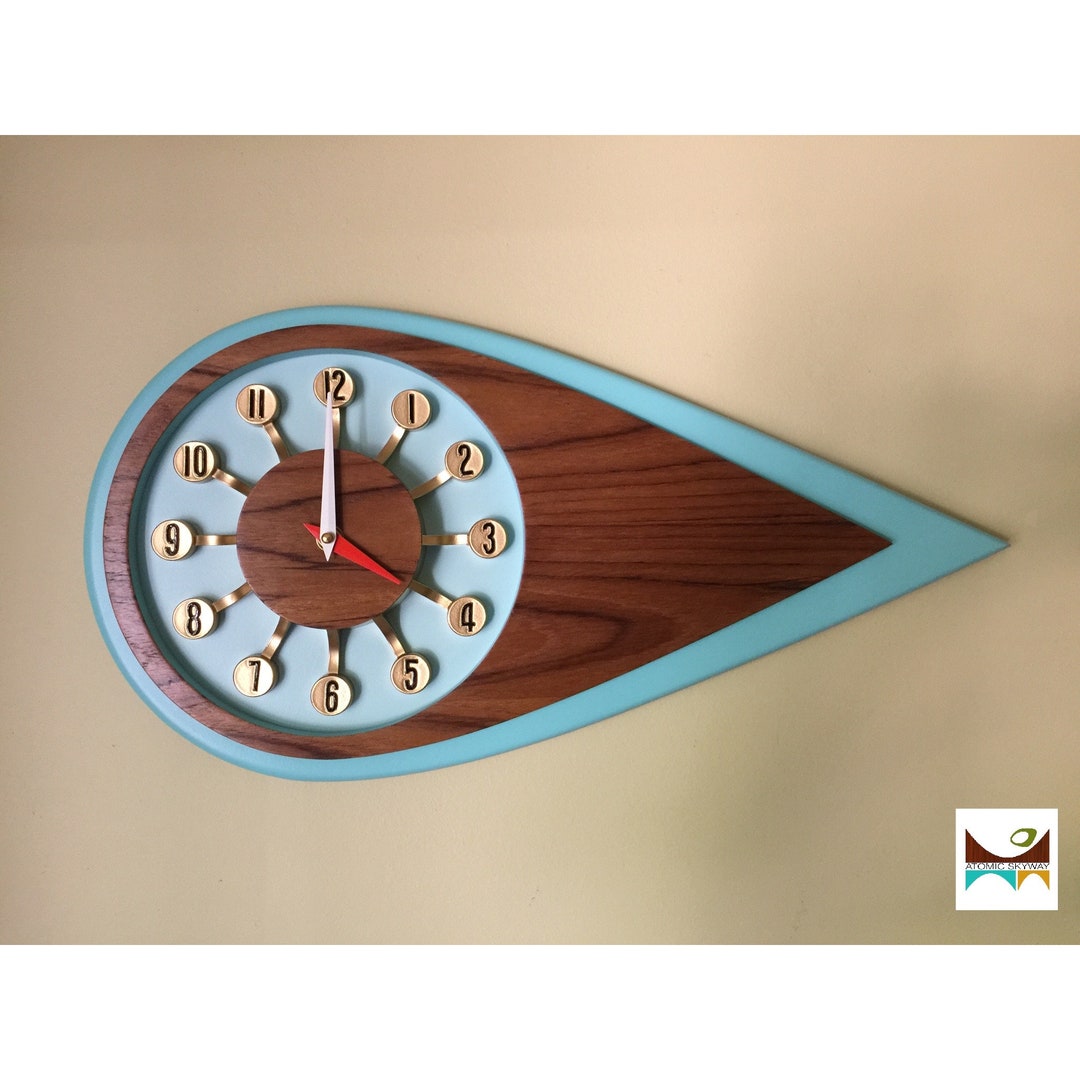 Mid Century Modern Mod Clock "dynamo Meteor" Clock - Etsy