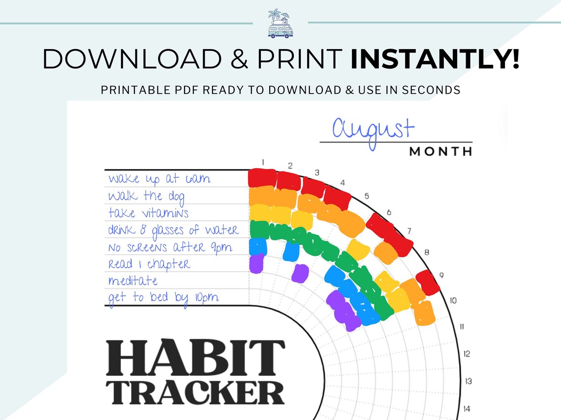Habit Tracker Printable Daily Habit Tracker for Kids Weekly Habit ...