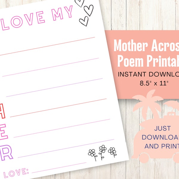 Acrostic Poem - Etsy