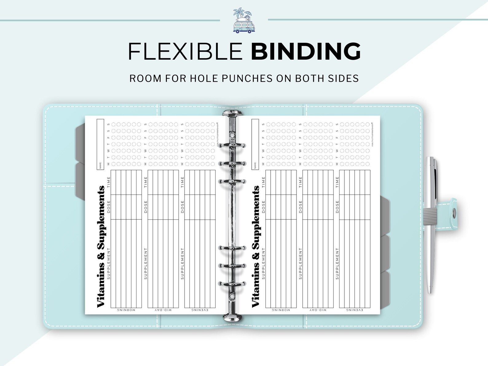 Supplement Tracker Printable Supplement Guide Organizer Vitamin Tracker ...