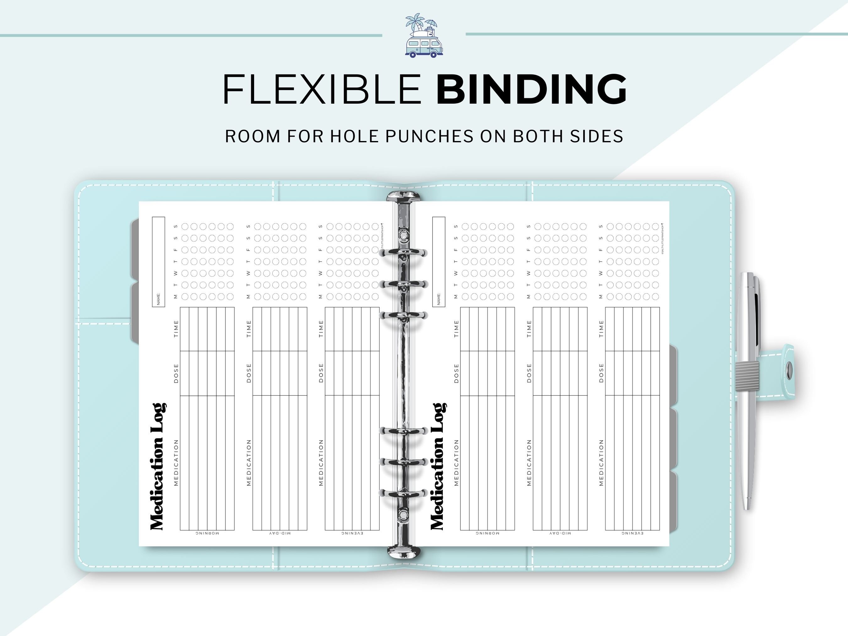 Medication Log Tracker Prescription Printable Daily Pill Reminder ...