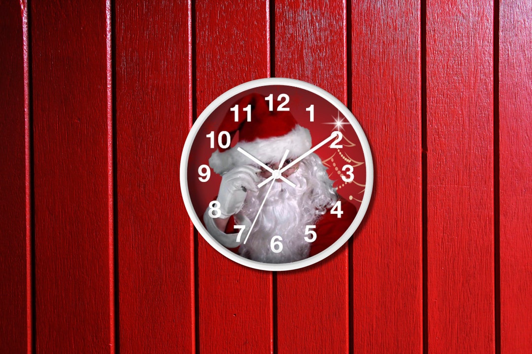 Santa Claus Clock Unique Wall Clock Christmas Front Home Décor Living ...