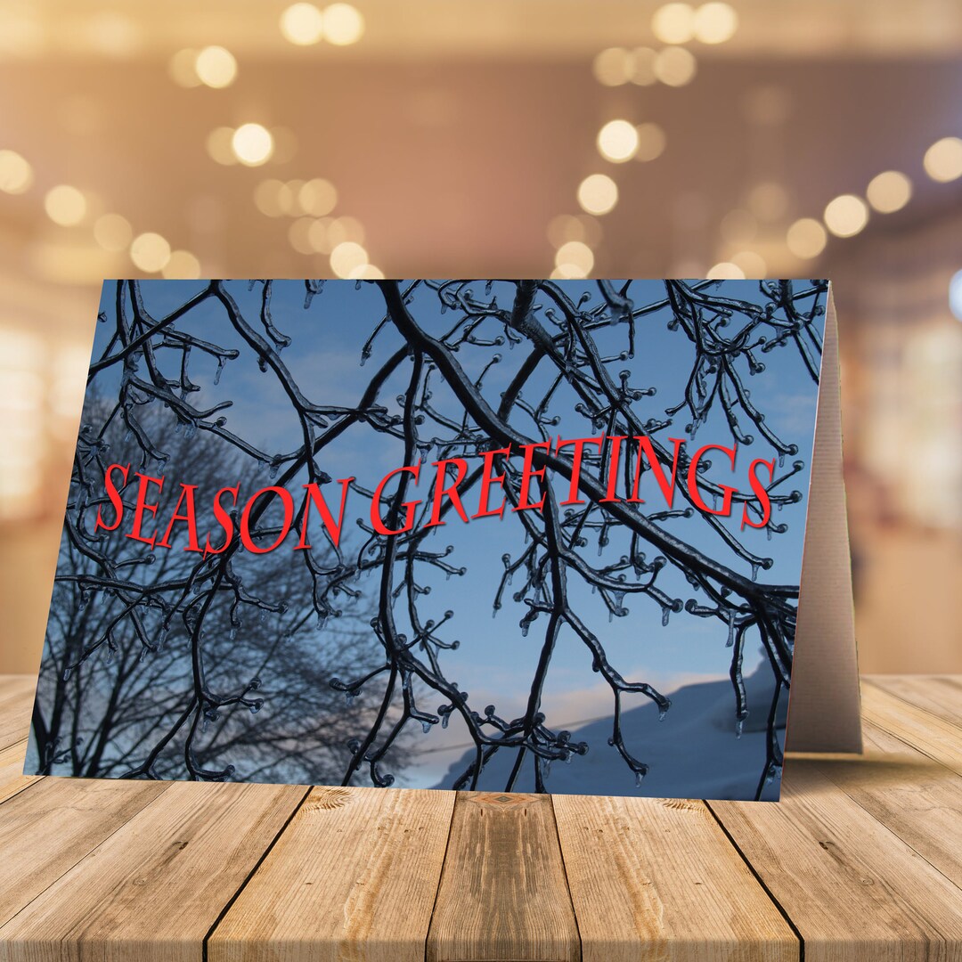 Winter Wonderland Holiday Card Winter Snow Ice Christmas Card Pack - Etsy