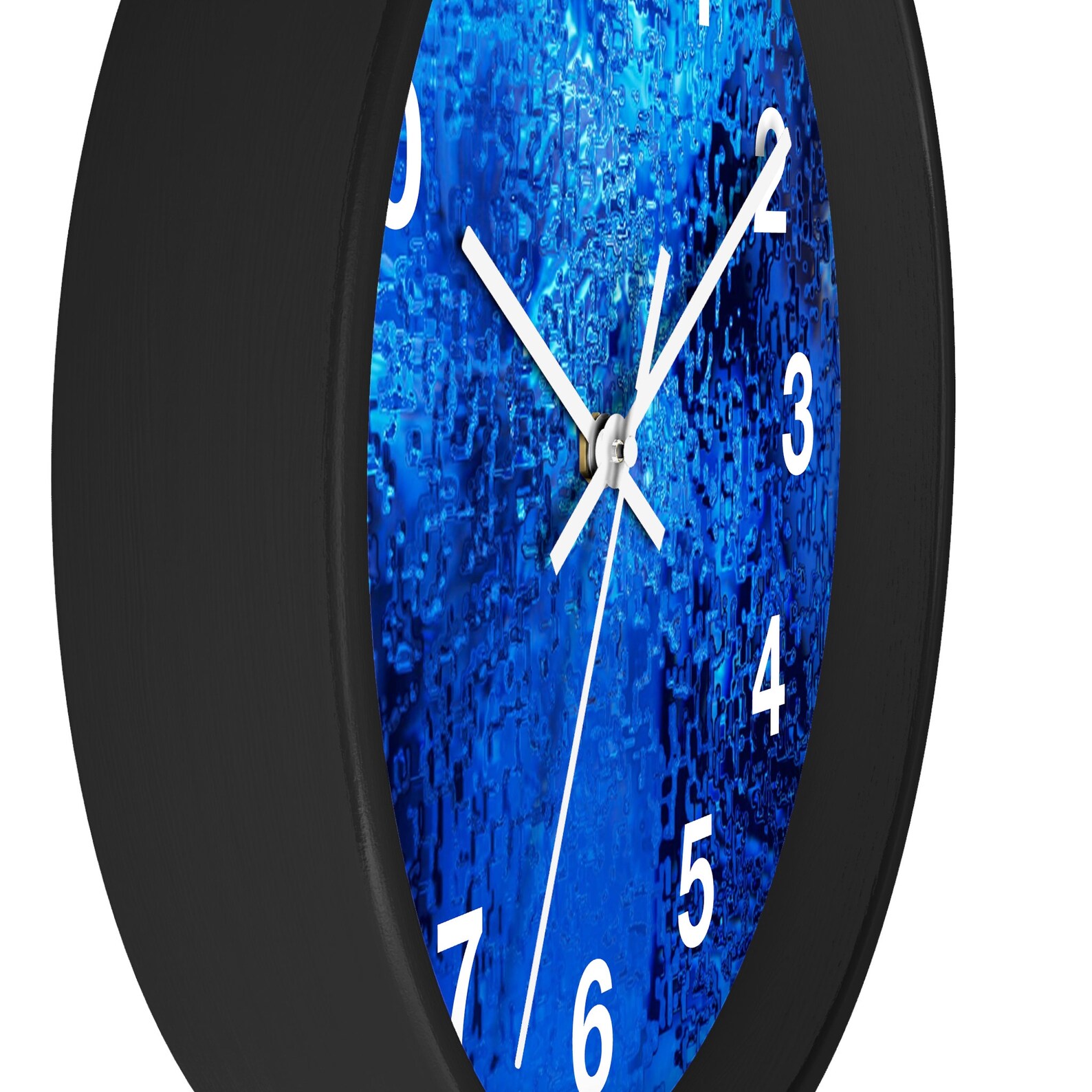 Blue Wall Clock, Front Home Décor, Wooden Wall Clock, Unique Gift for ...