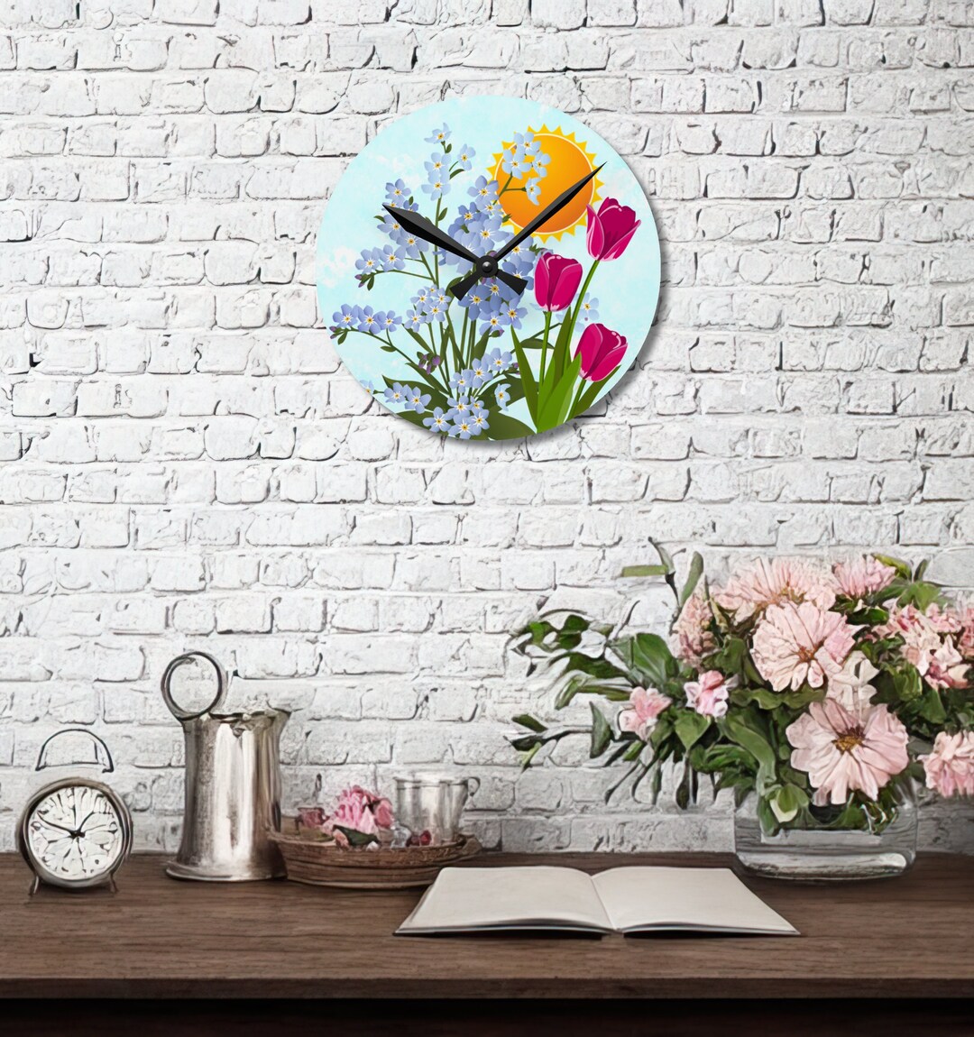 Cottagecore Decor Wall Clock Farmhouse Decor Wedding Gift Idea - Etsy