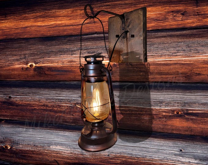 Rustic Bronze Copper Lantern Wall Sconce, Rustic Wall Lantern, Country ...