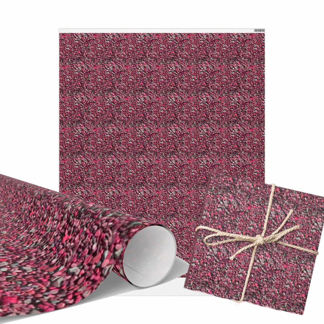 Red Wrapping Paper Roll Stone and Pebbles Design Anniversary Birthday ...