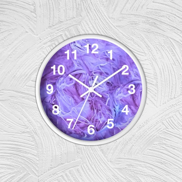 Purple Wall Clock - Etsy