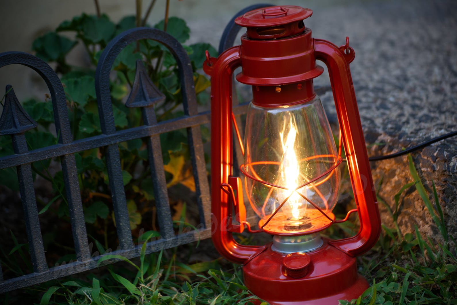 Electric Lantern Table Lamp RED 12 Electric Hurricane - Etsy
