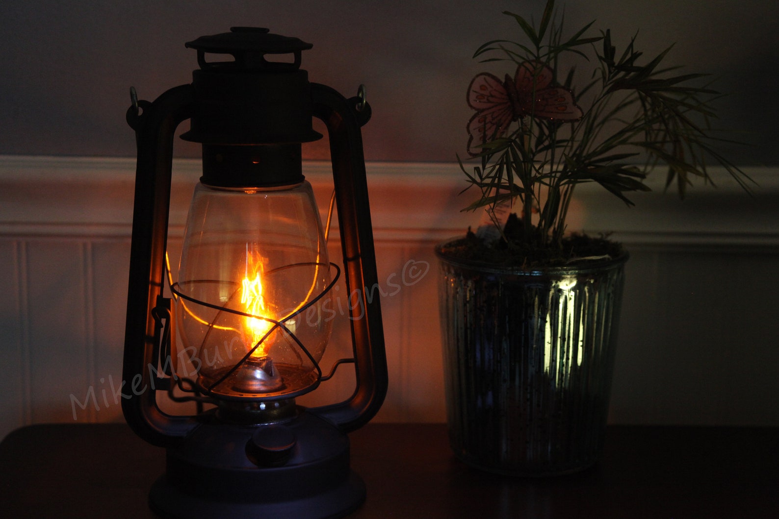 Electric Lantern Table Lamp FLAT BLACK 12 Electric - Etsy