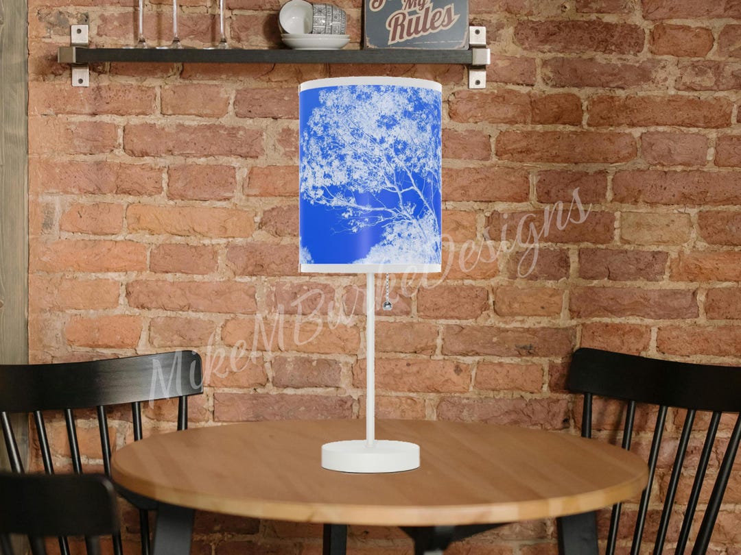 Blue Sky Tree Table Lamp, Country Farmhouse Rustic Lantern Lamp, Father ...