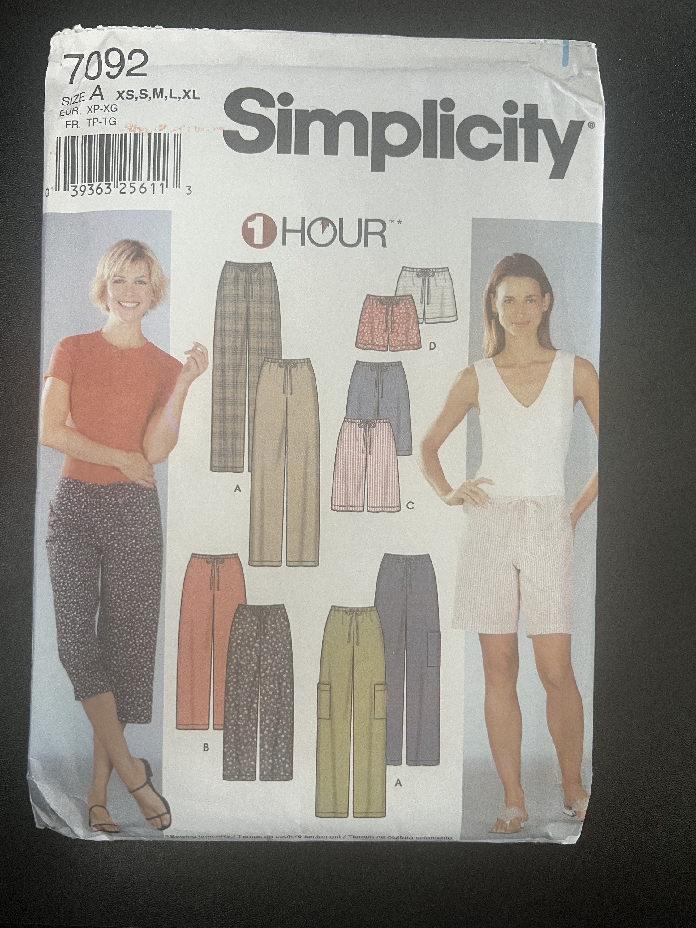 Simplicity 7092 Sewing Pattern, Sizes Xs-xl UC/FF - Etsy