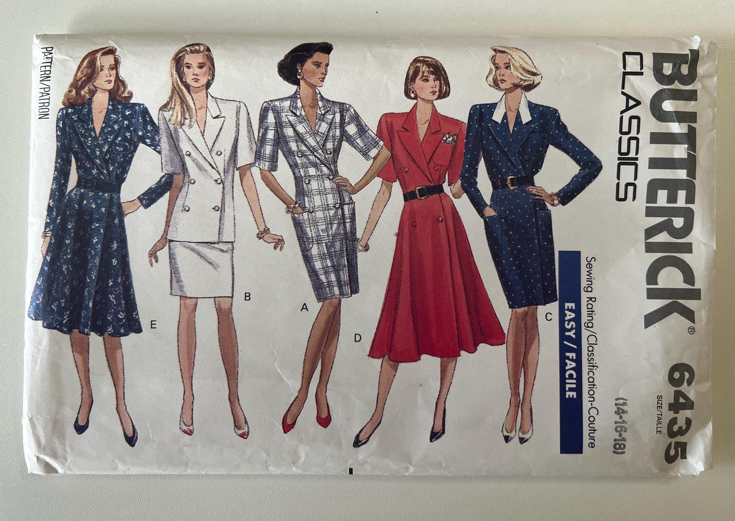 Butterick 6435 Sewing Pattern, Size 14-16-18, UC/FF - Etsy