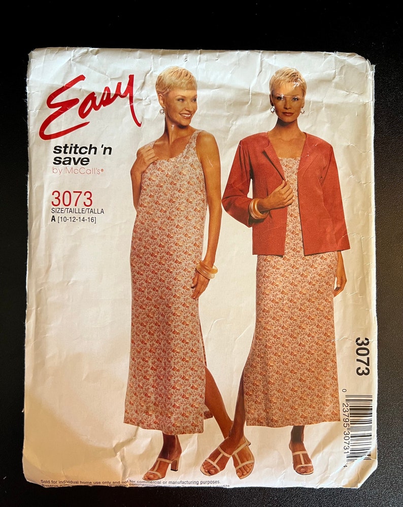 Stitch 'N Save 3073 Sewing Pattern, Sizes 10-12-14-16 - Etsy