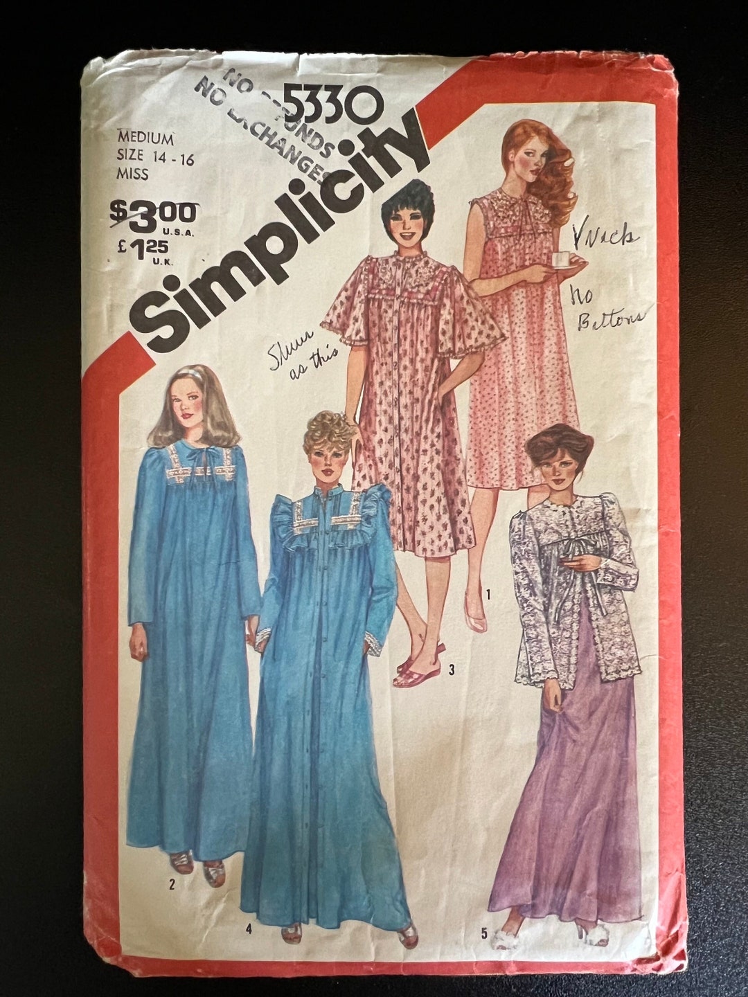Simplicity 5330 Sewing Pattern, Size 14-16 - Etsy