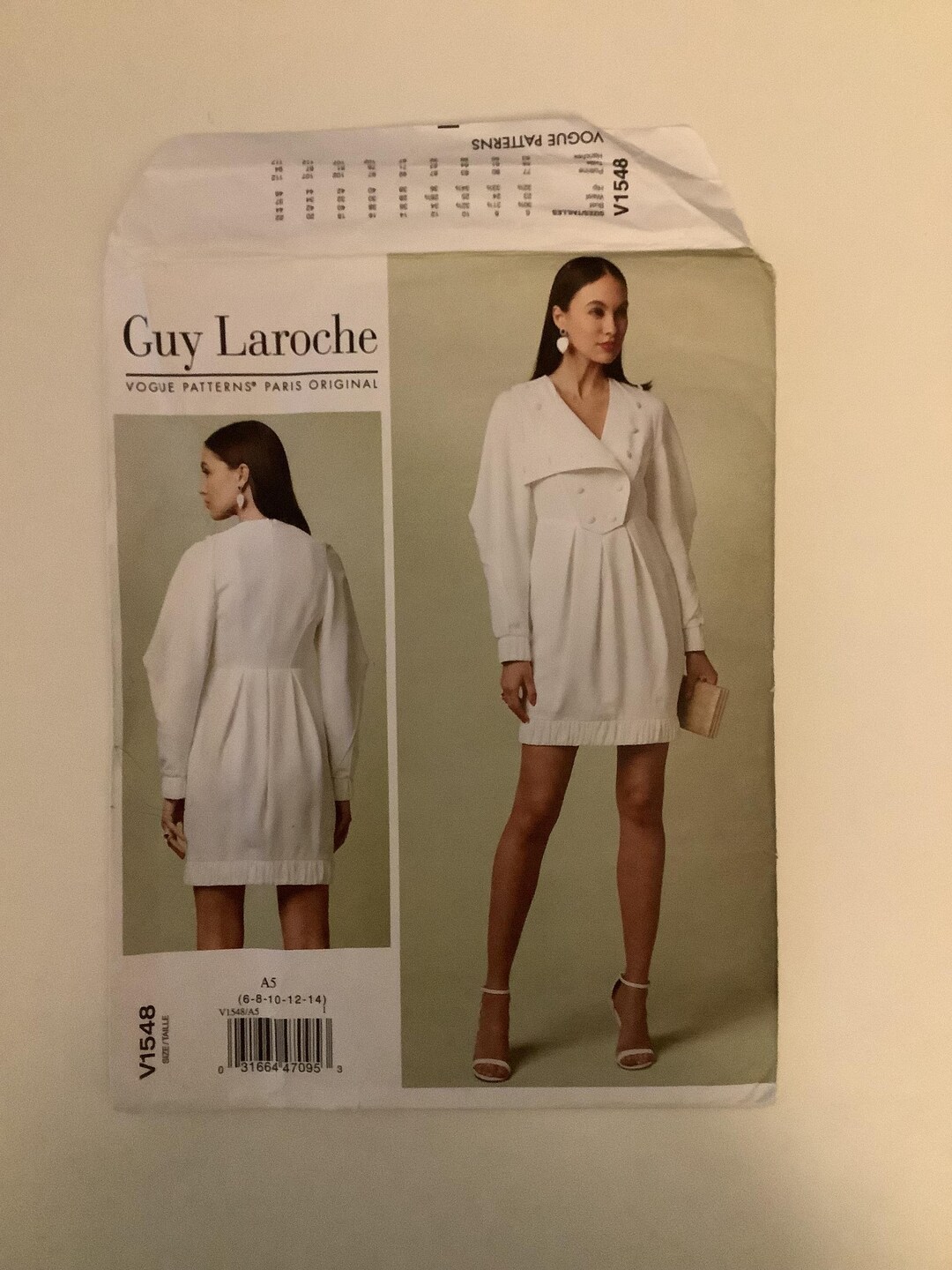 Vogue 1548 Sewing Pattern, Sizes 6-8-10-12-14, UC/FF - Etsy