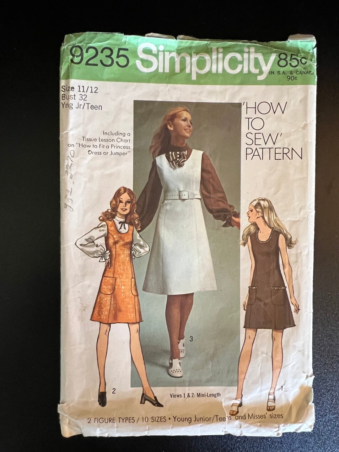 Simplicity 9235 Sewing Pattern, Young Junior/teen Size 11/12 - Etsy