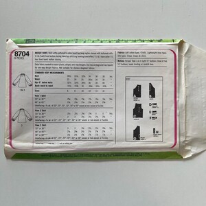 Simplicity 8704 Sewing Pattern, Size 14 UC/FF - Etsy