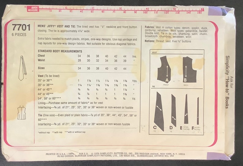 Simplicity 7701 Sewing Pattern, Size 4O - Etsy
