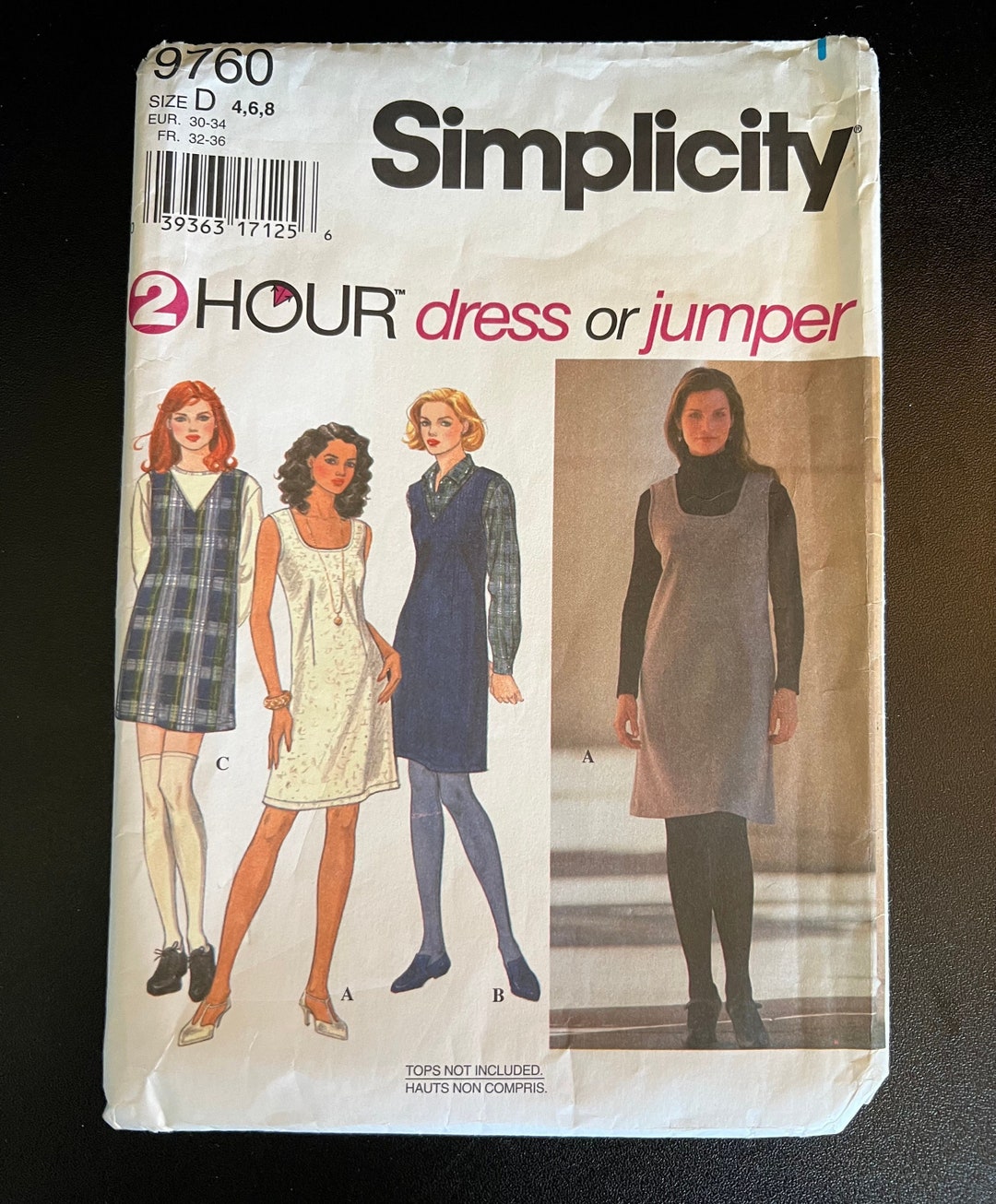 Simplicity 9760 Sewing Pattern, Size 4,6,8 - Etsy