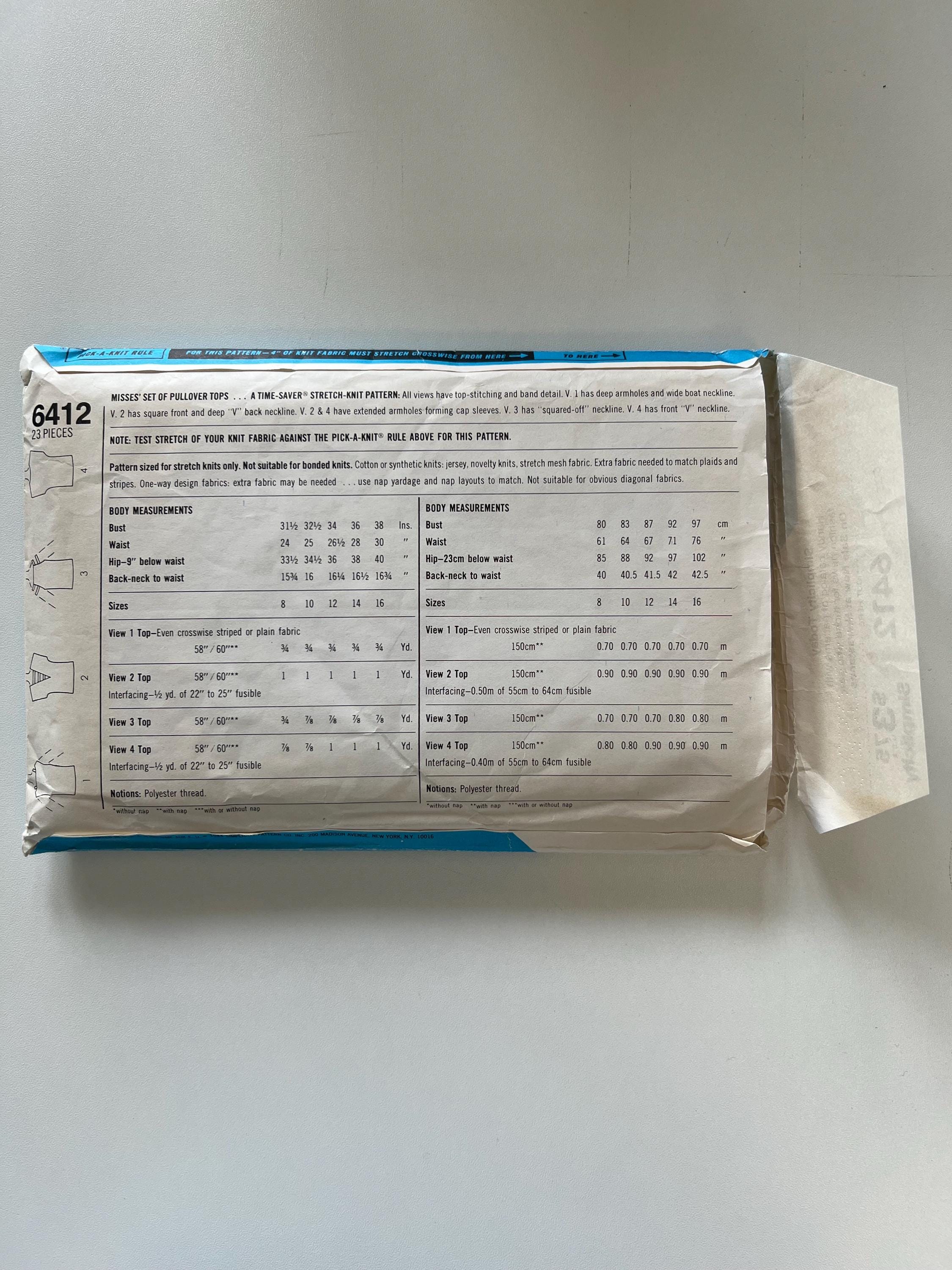 Simplicity 6412 Sewing Pattern, Size 14 UC/FF - Etsy