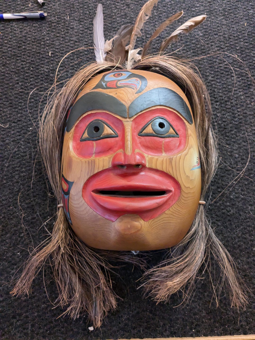 West Coast Indigenous First Nations Carved Mask by Hayward Russell - Etsy