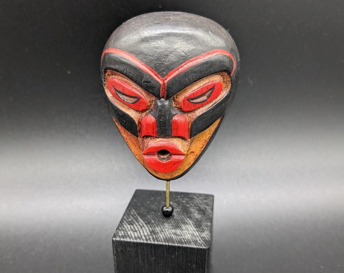 West Coast Indigenous First Nations Carved Mask Done by Artie George - Etsy