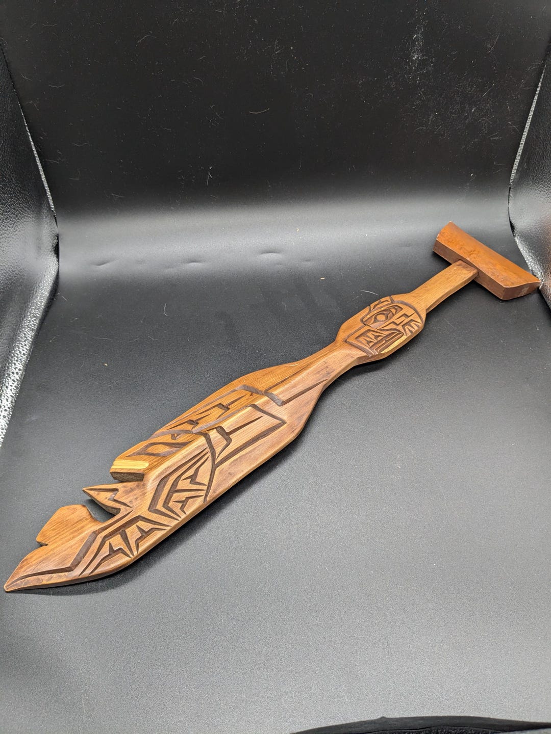 West Coast Indigenous First Nations Hand Carved Paddle by Aaron Jules ...