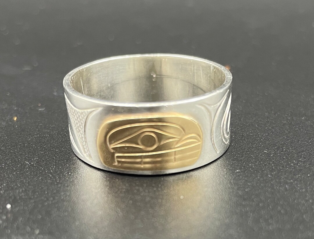 West Coast Native Carved Whale Ring - Etsy