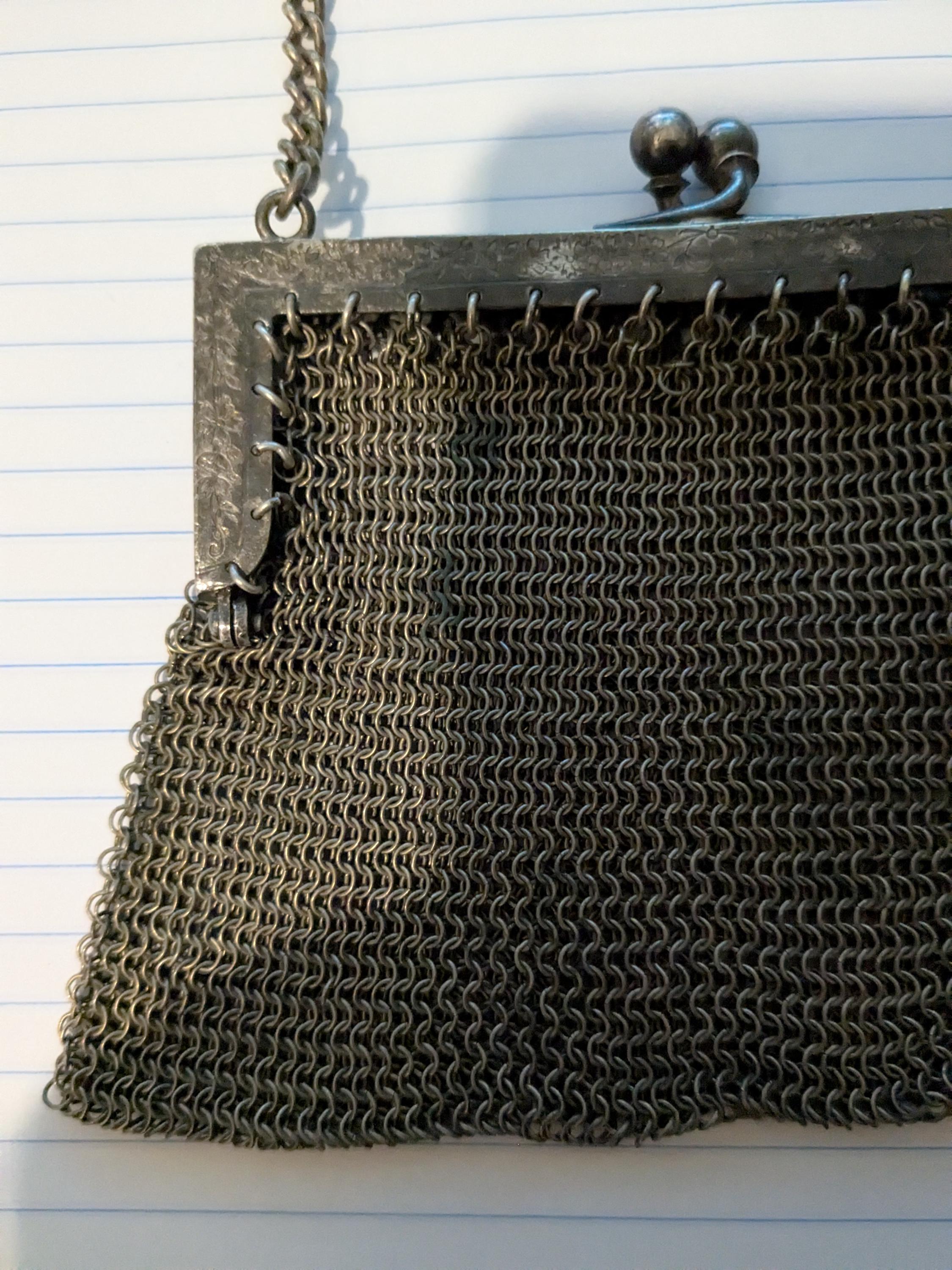 Antíque Chainmail Silver Coin Purse - Etsy