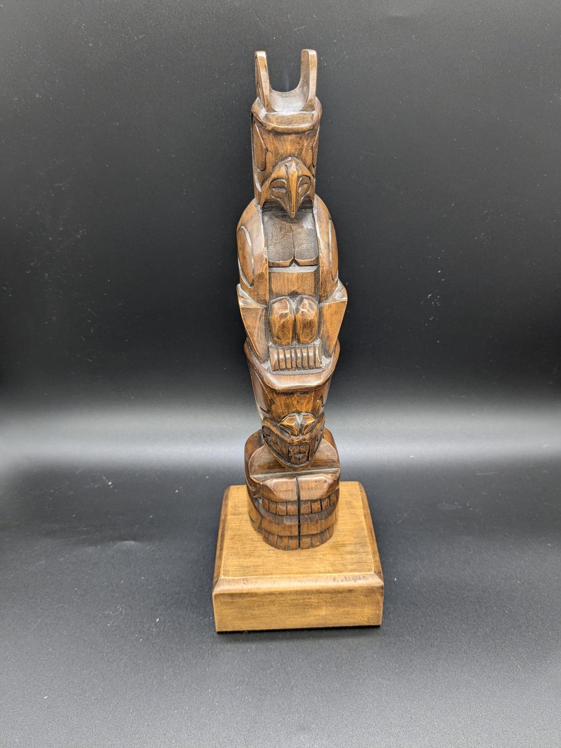 Westcoast Indigenous First Nations Thunderbird & Bear Totem Pole by Joe ...