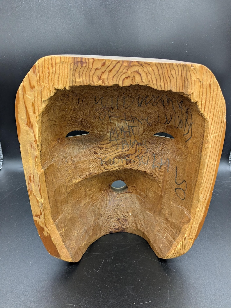 West Coast Salish First Nations Indigenous Cedar Carved Wild Woman Mask ...