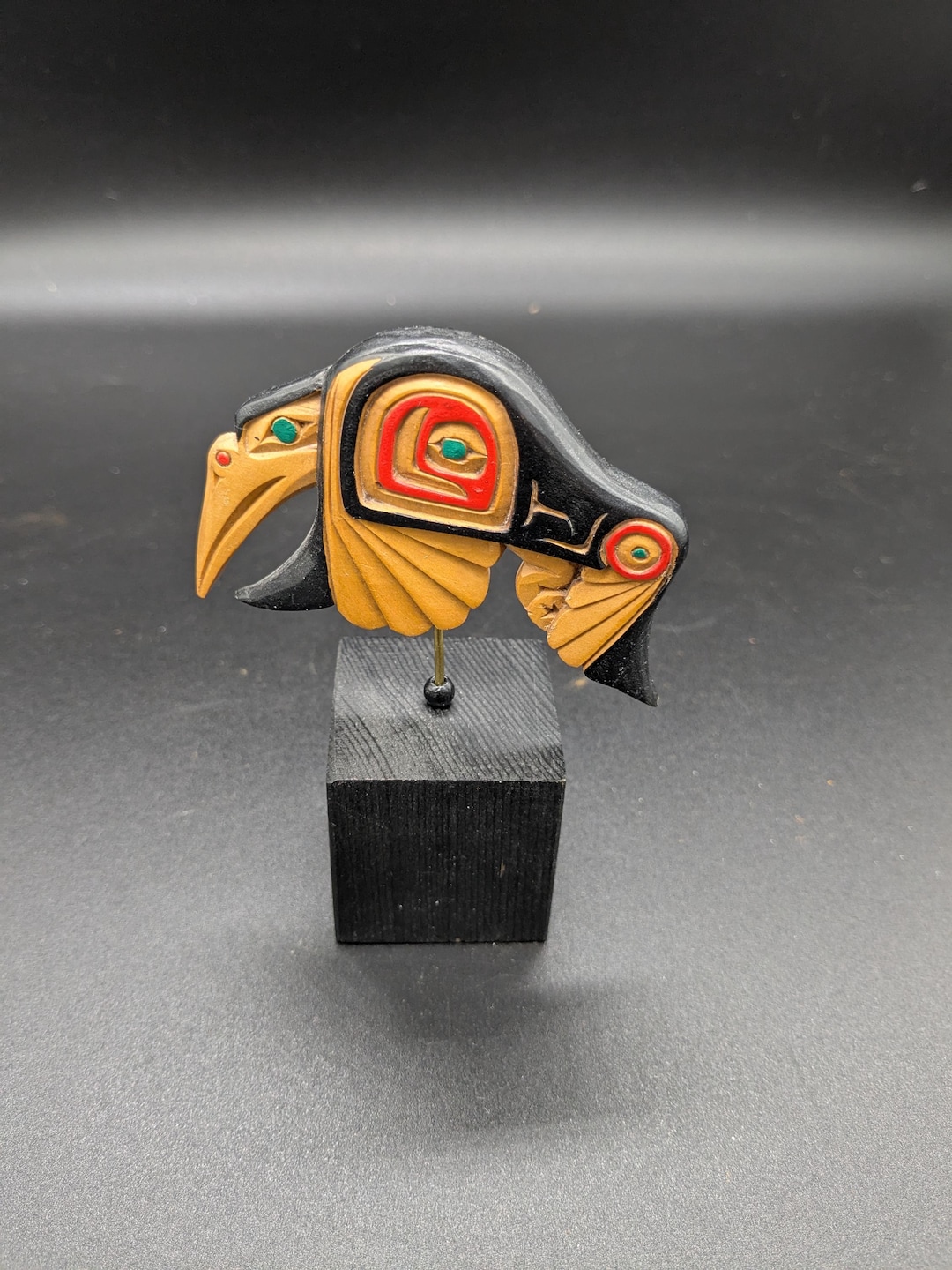West Coast First Nations Indigenous Hummingbird Carving by Artie George ...
