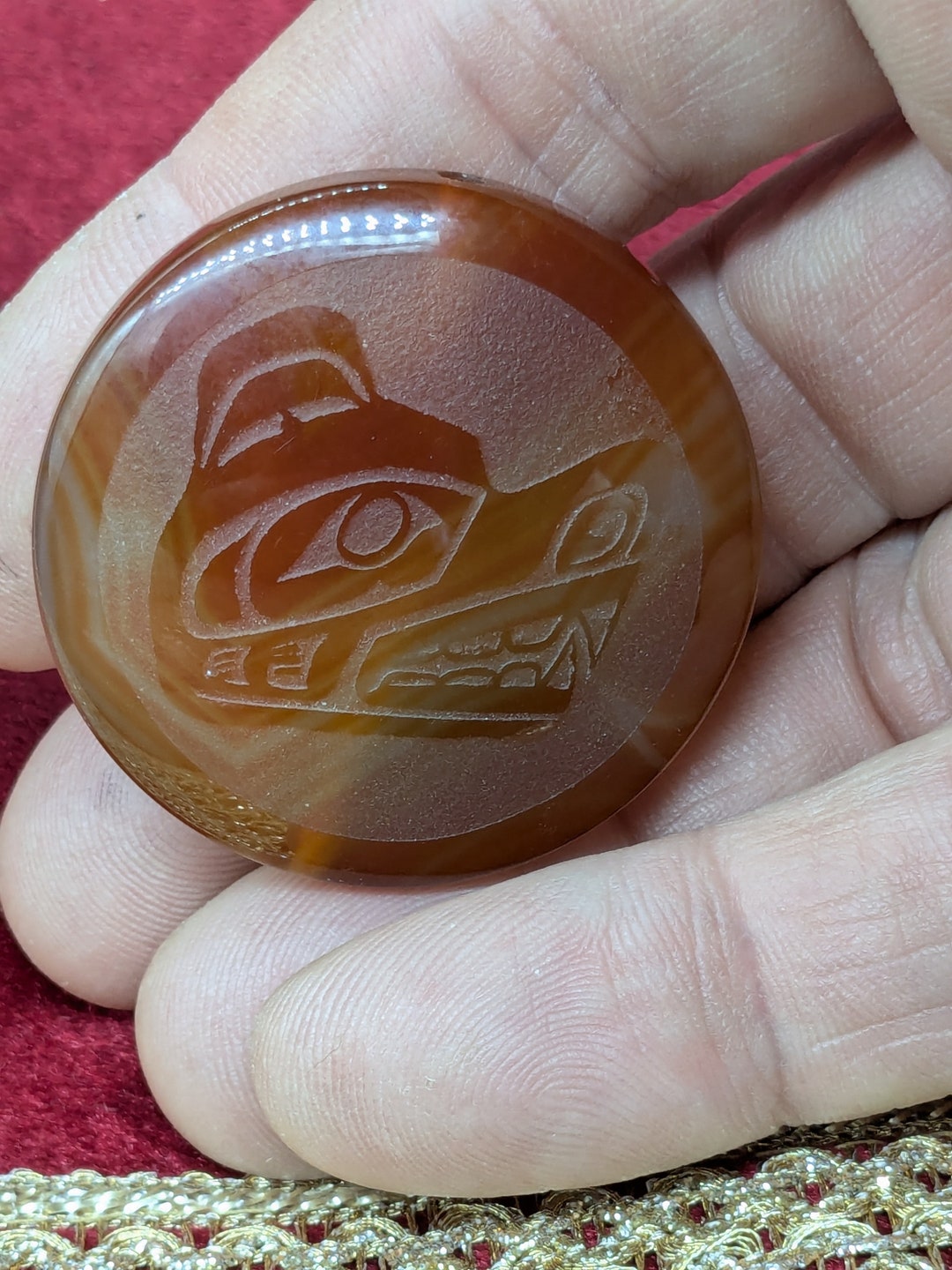 West Coast Indigenous Stone Pendant - Etsy