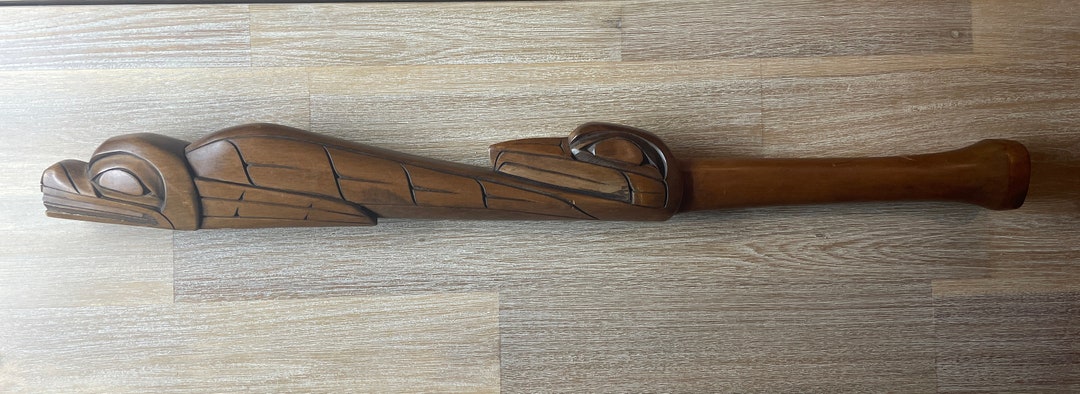 Hand-carved West Coast Talking Stick - Unique Cultural Art Piece for ...