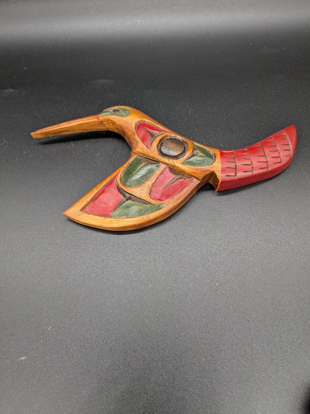 West Coast First Nations Indigenous Hummingbird Carving Signed - Etsy