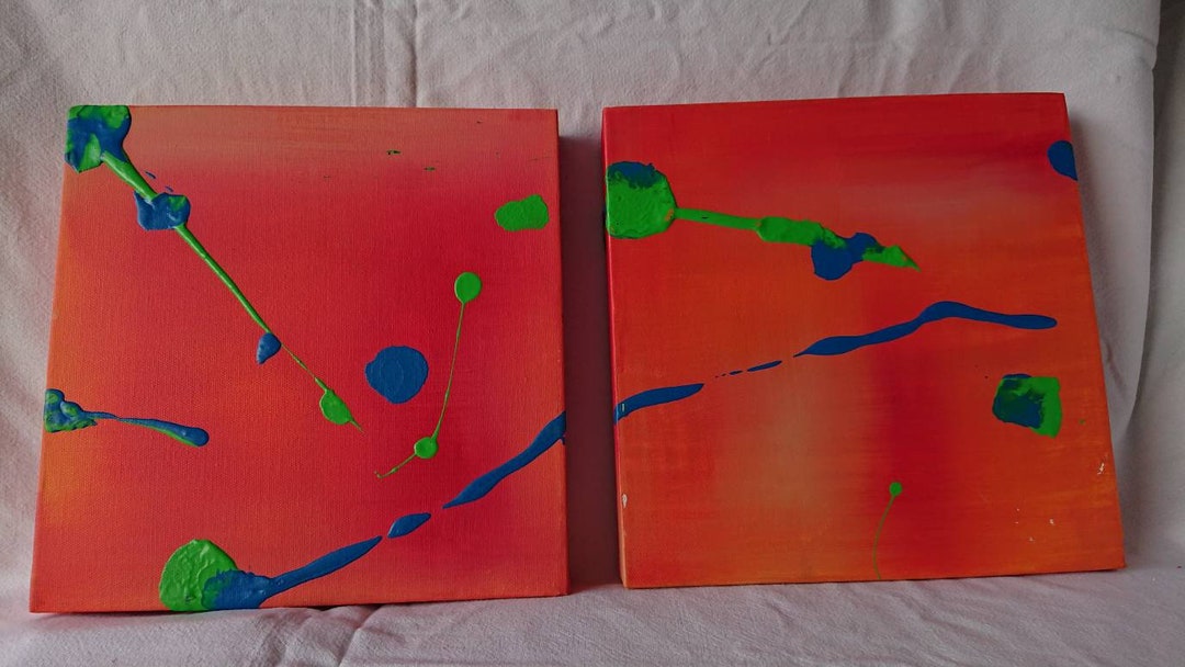 Sale Original, Abstract Painting Diptych Price Reduced - Etsy