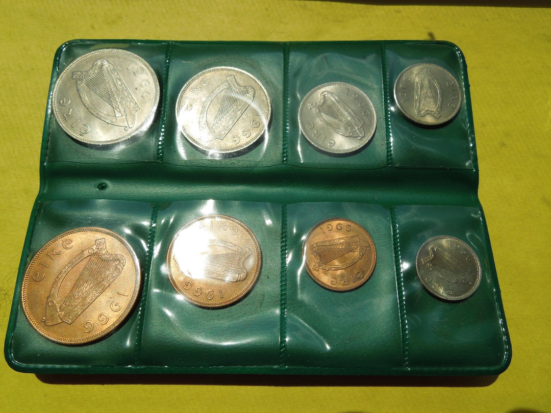 Ireland 1966 Uncirculated Set in Green Plastic Folder - Etsy