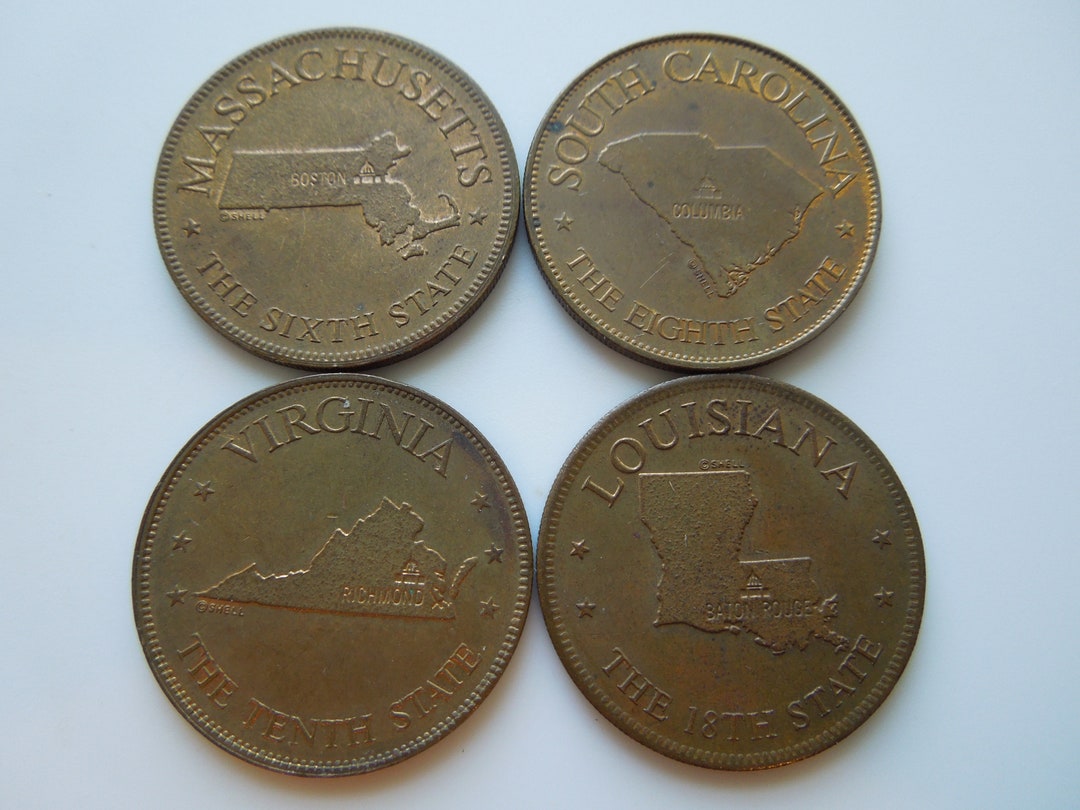 Shell States of the Union Coin Game Tokens, 1969 - Sell by the Piece - Etsy