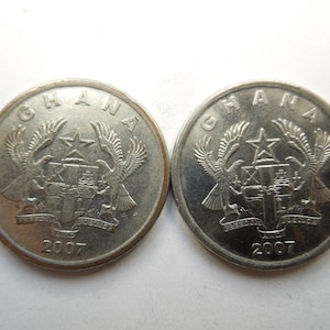 Ghana Coins, 5 Pesewa to 50 Pesewas - Sell by the Piece - Etsy