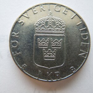 Sweden Coins, 1 Krona, Gustaf VI and Carl XVI Gustaf, Swedish Coins ...