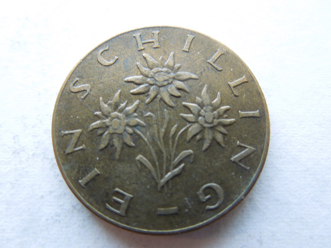 Austrian Coins 1 Schilling 1977 to 1981 Edelweiss Flower - Etsy