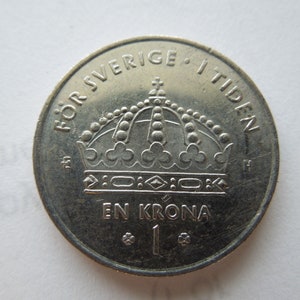 Sweden Coins, 1 Krona, Gustaf VI and Carl XVI Gustaf, Swedish Coins ...