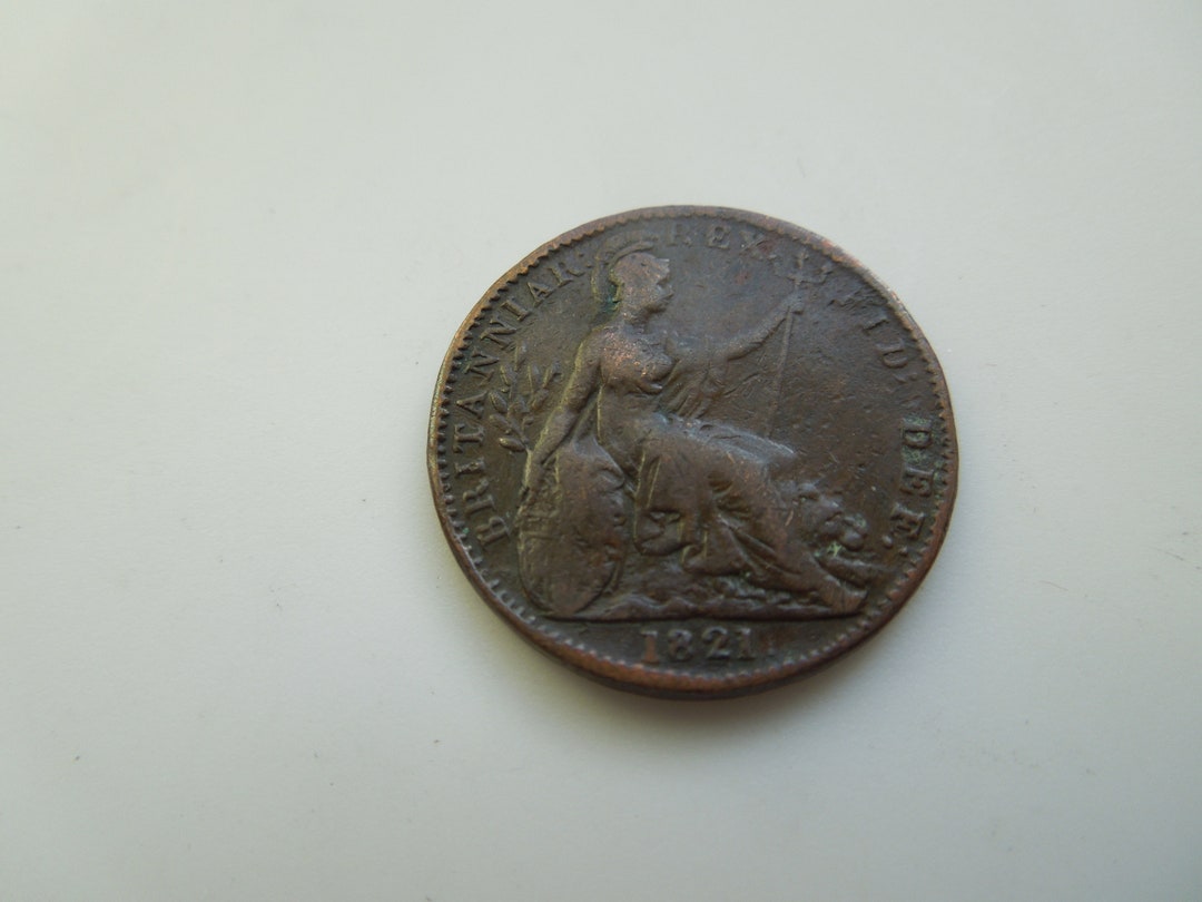 British Farthing, 1821 to 1825, King George 4th, Quarter Penny, Sell by ...